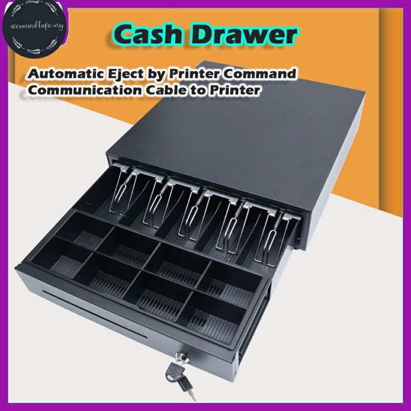 Cash Drawer Cash Tray Retail Store POS System 5 Bill 8 Coin RJ11 Auto ...