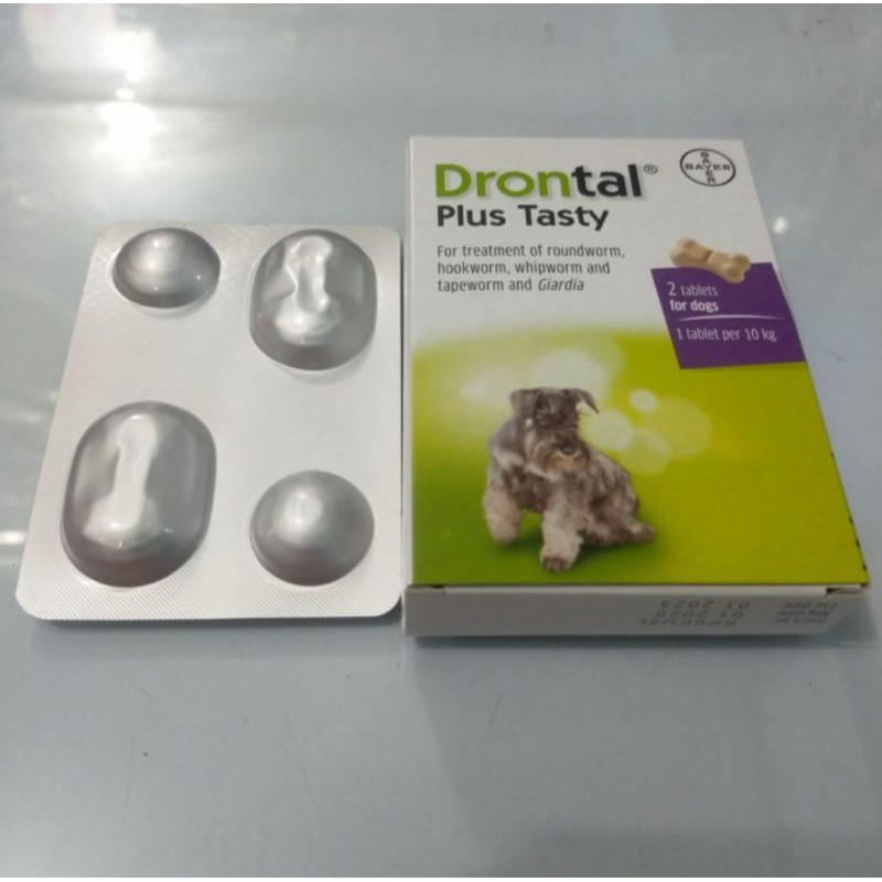 Drontal Dog Medicine Plus Tasty 1 Box 2 Tablets | Shopee Malaysia