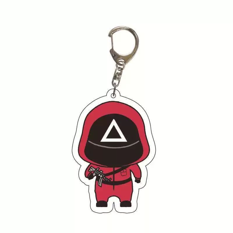 (Ready Stock)Cute Collection Squid Game Acrylic Keychain Korean Drama ...
