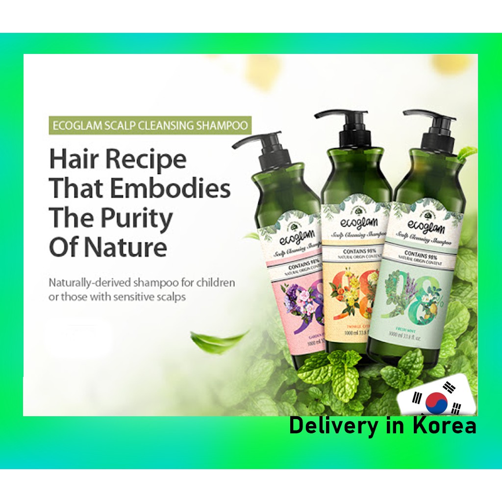 [Ecoglam] Scalp Cleansing Shampoo 1000ml /500ml GRAFEN /KUNDAL style ...