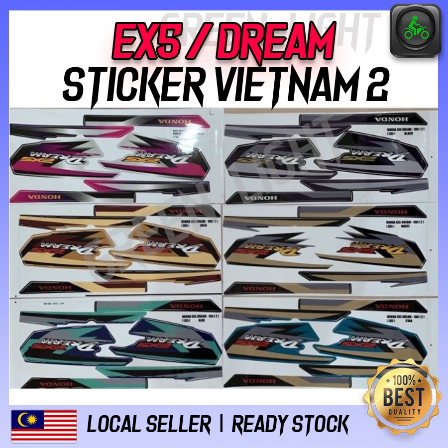 HONDA- Ex5 / Ex5 Dream Body Sticker Vietnam 2 New Stripe Model 2020 ...