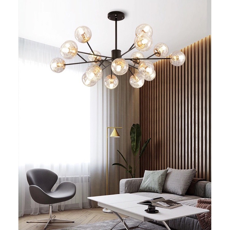 Nordic industrial pendant black + gold casing ceiling light modern ...