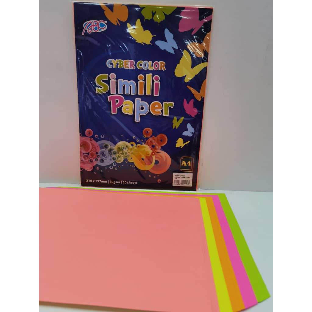 8852 A4 Simili Cyber Colors Paper 80gsm 50sheets/100sheets | Shopee ...