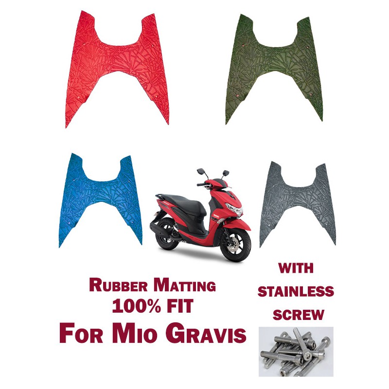 Yamaha Mio Gravis v1 2019-2022 Rubber Matting Colored | Shopee Malaysia