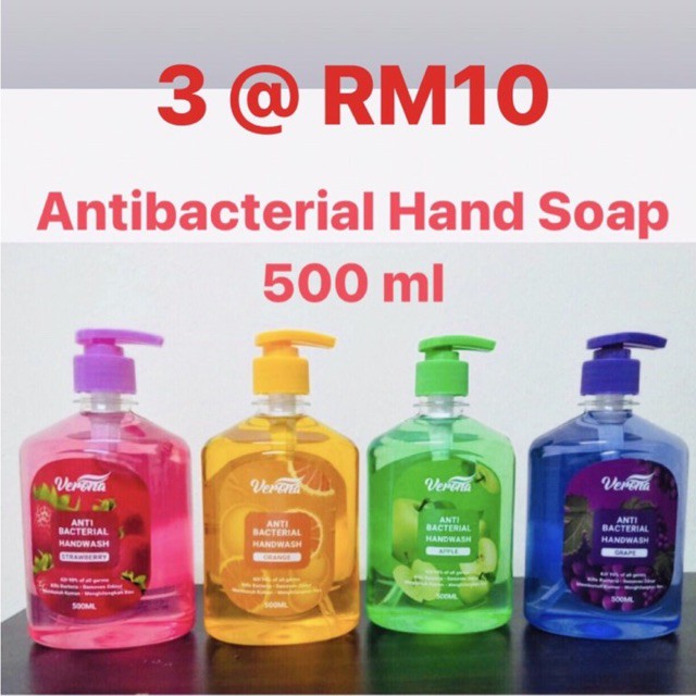 Ready stock 🔥 VERONA antibacterial hand wash 500ml Pencuci tangan ...