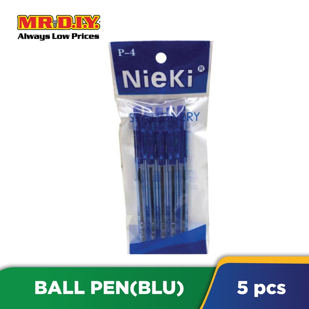 (MR.DIY) Ball Pen Blue (5pcs) | Shopee Malaysia