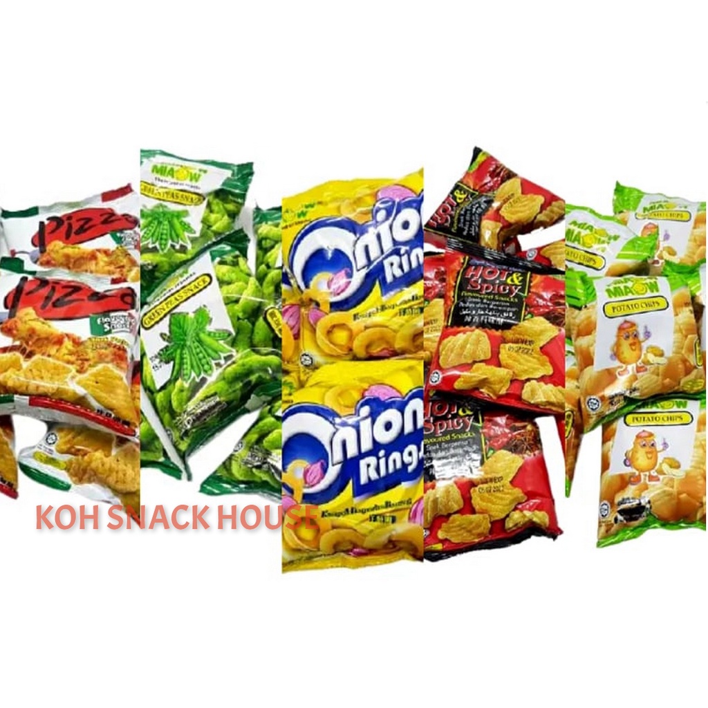 SNACKS ATTACK! 6packs Miaow Miaow Childhood Snacks (Potato Chips / Hot ...