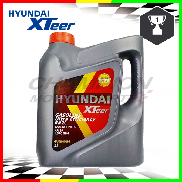 Hyundai Xteer 0W20 Fully Synthetic Ultra Axia Bezza City Almera Hybrid ...