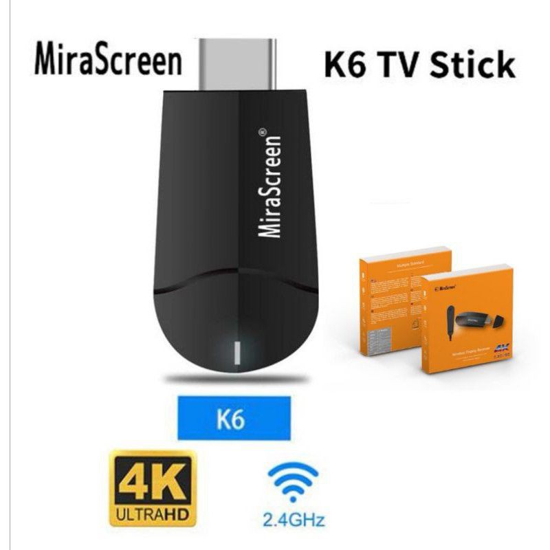 🔥MiraScreen K6🔥 4K TV Stick Screen Mirroring DLNA Airplay Miracast ...