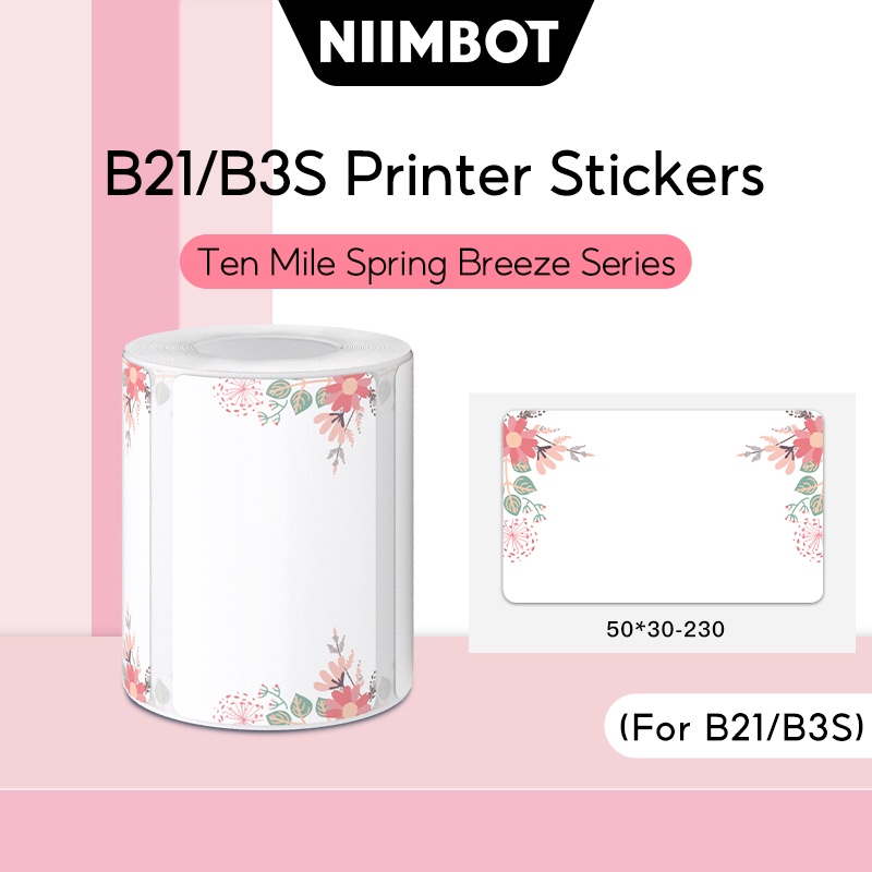 NIIMBOT B21/B3S Color Sticker Waterproof Label Paper Name Sticker | Shopee Malaysia