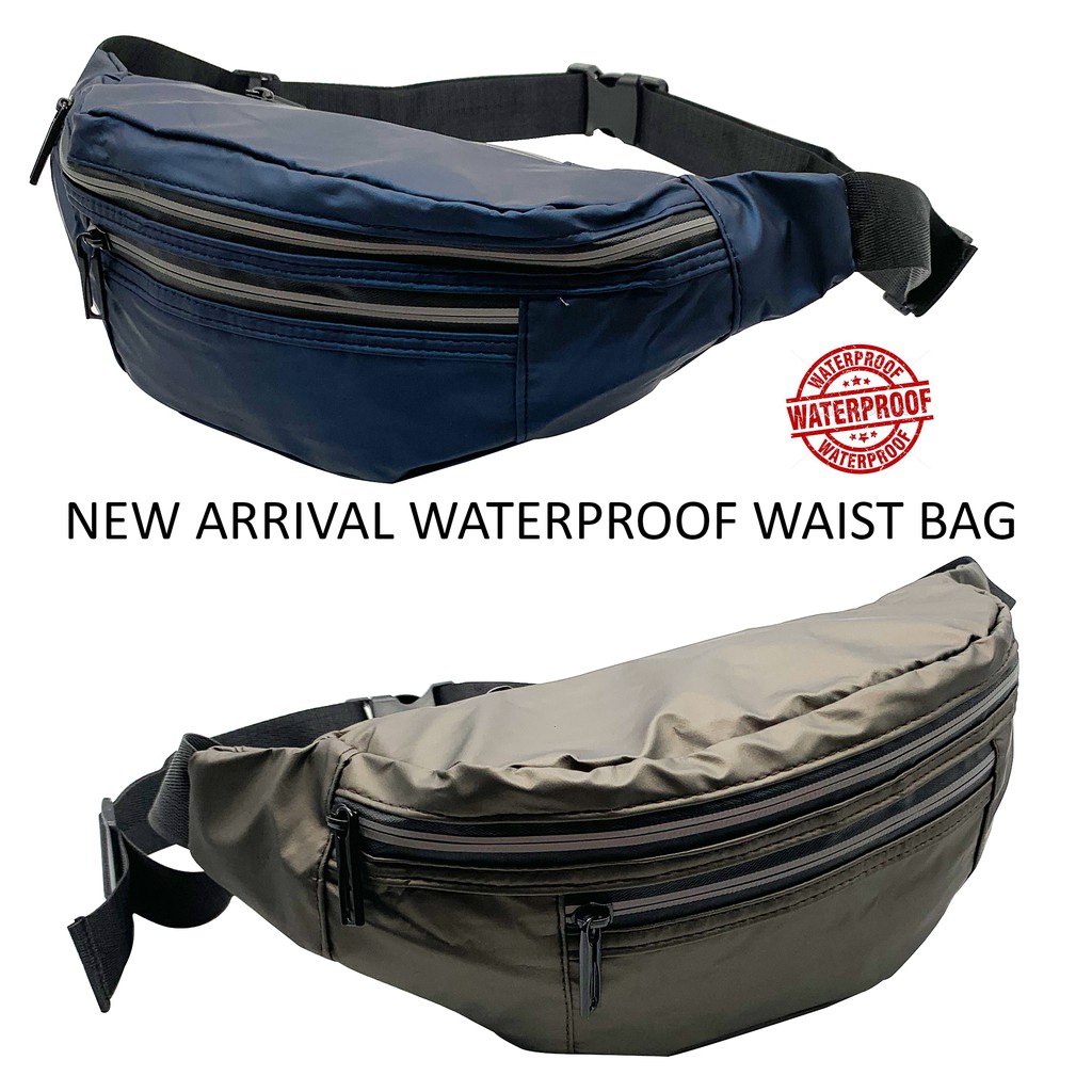 New Reflective Zipper Waterproof Material Casual Waist Bag/Beg Pinggang ...