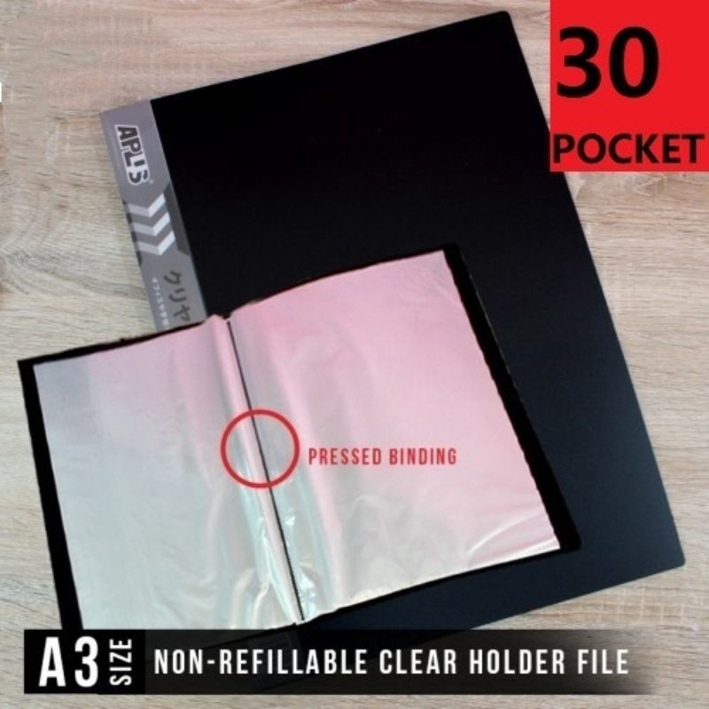 A3 Clear Holder File/ Refillable Clear Holder File / Non-Refillable ...