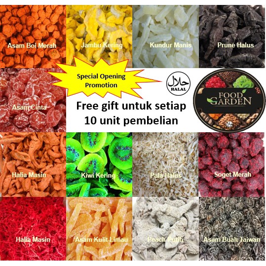 Asam Asam (Buah Kering/ Dried Fruits) Aneka Asam Masam Manis(50g/100g ...