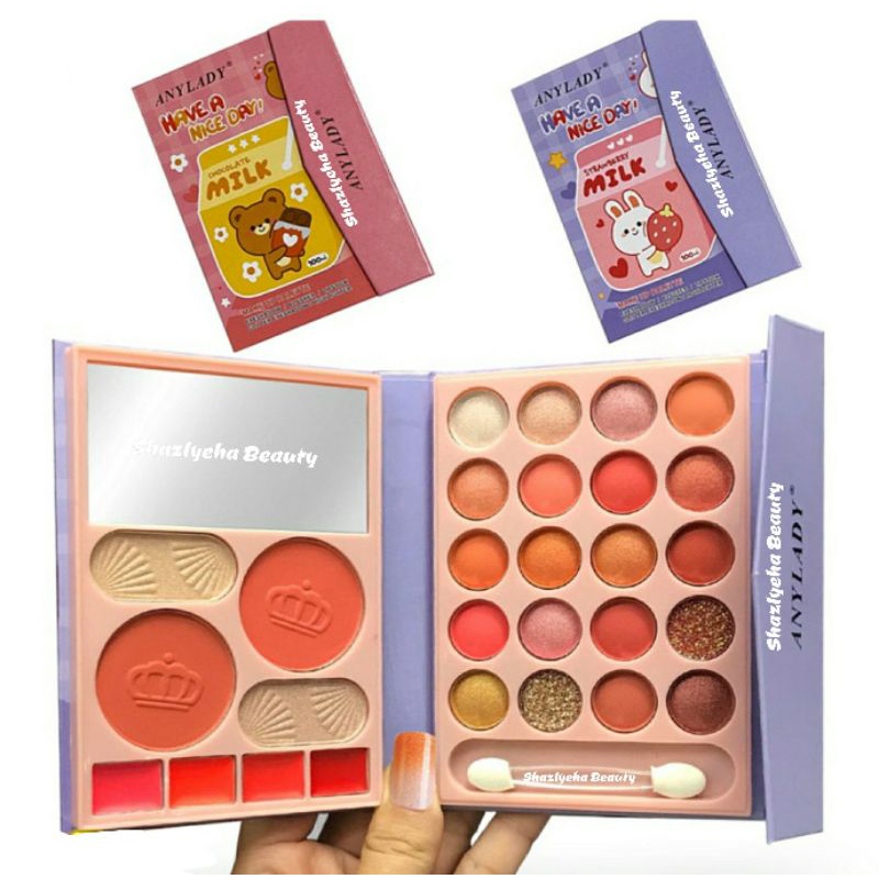 SE ANYLADY MAKEUP SET KIT WALLET PALETTE 4 IN 1 (EYESHADOW / BLUSHER ...