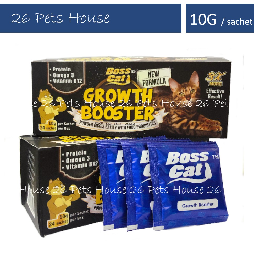 BOSS CAT Growth Booster Powder Mixed Easily with Food Probiotics 10G ...