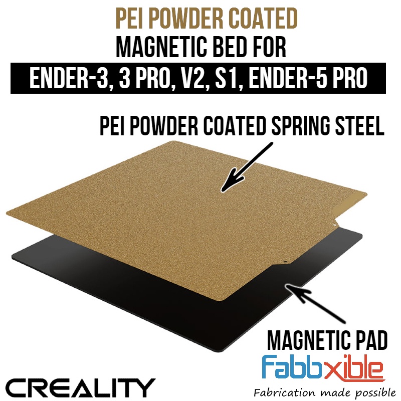 PEI Magnetic Powder Coated Texture Spring Steel Bed 235x235mm for Ender ...