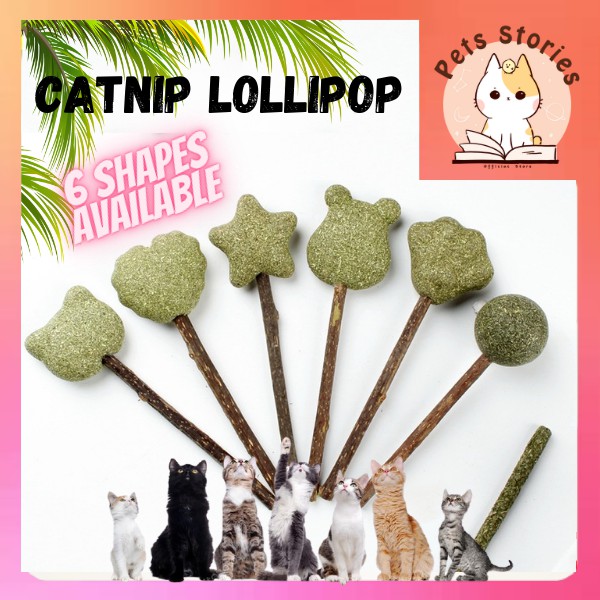 Catnip Lolipop Stick Toy Chewing Teeth Pet Snack / Cat Treats ( Makanan ...