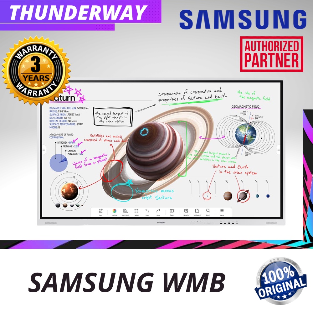 SAMSUNG Flip Pro 75" LH75WMB-WLGC WMB 4K UHD Interactive Display ...