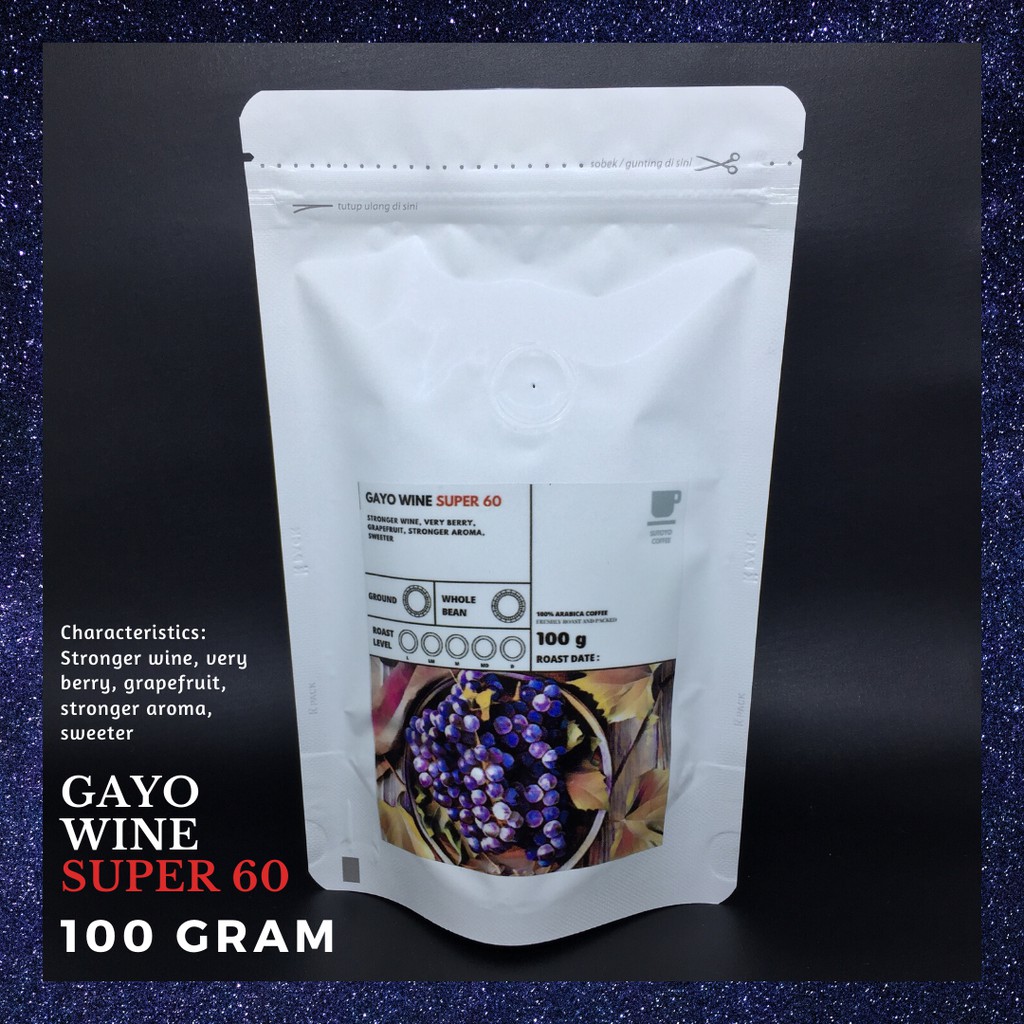 Sutyo Coffee – Aceh Gayo Natural Wine Arabica Coffee "Super60" 100 ...