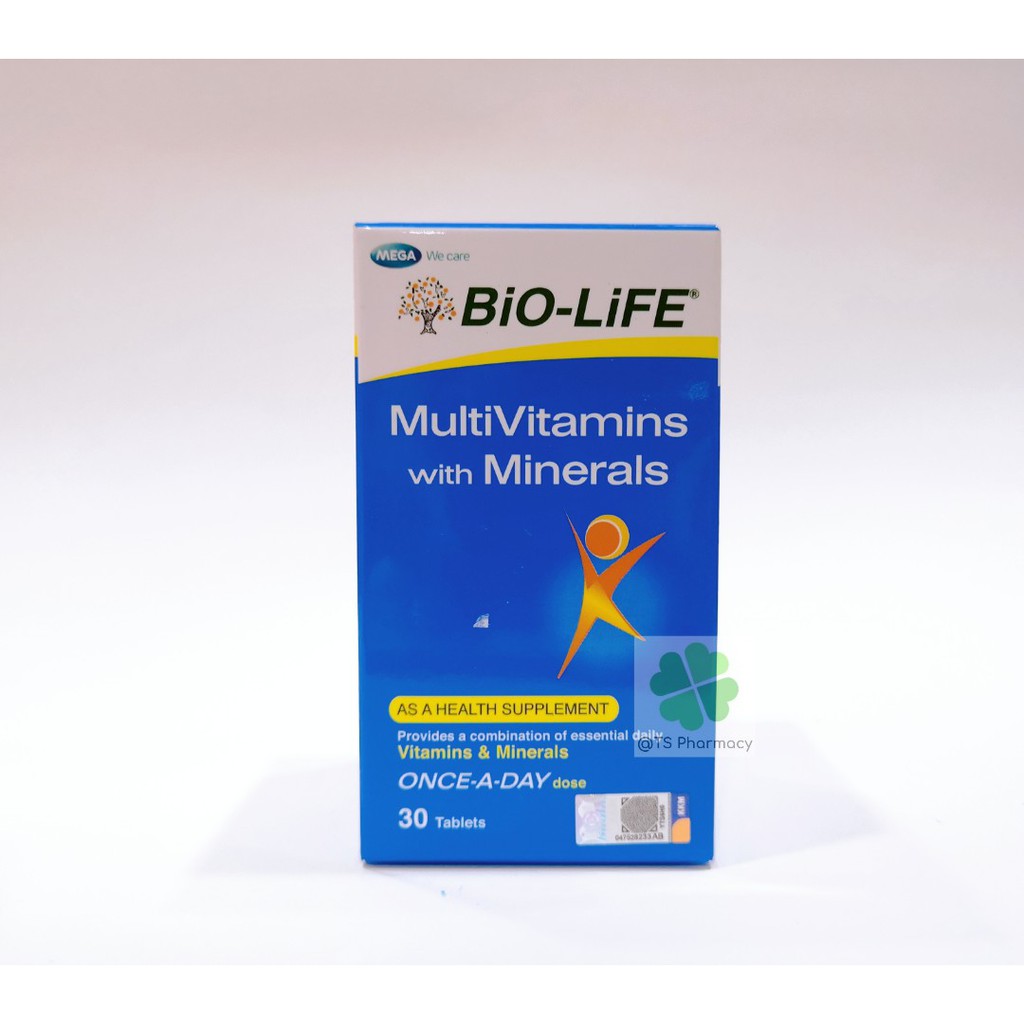 Bio-Life Multivitamins with Minerals 30's [Exp:6/26[/ 100's | Shopee ...