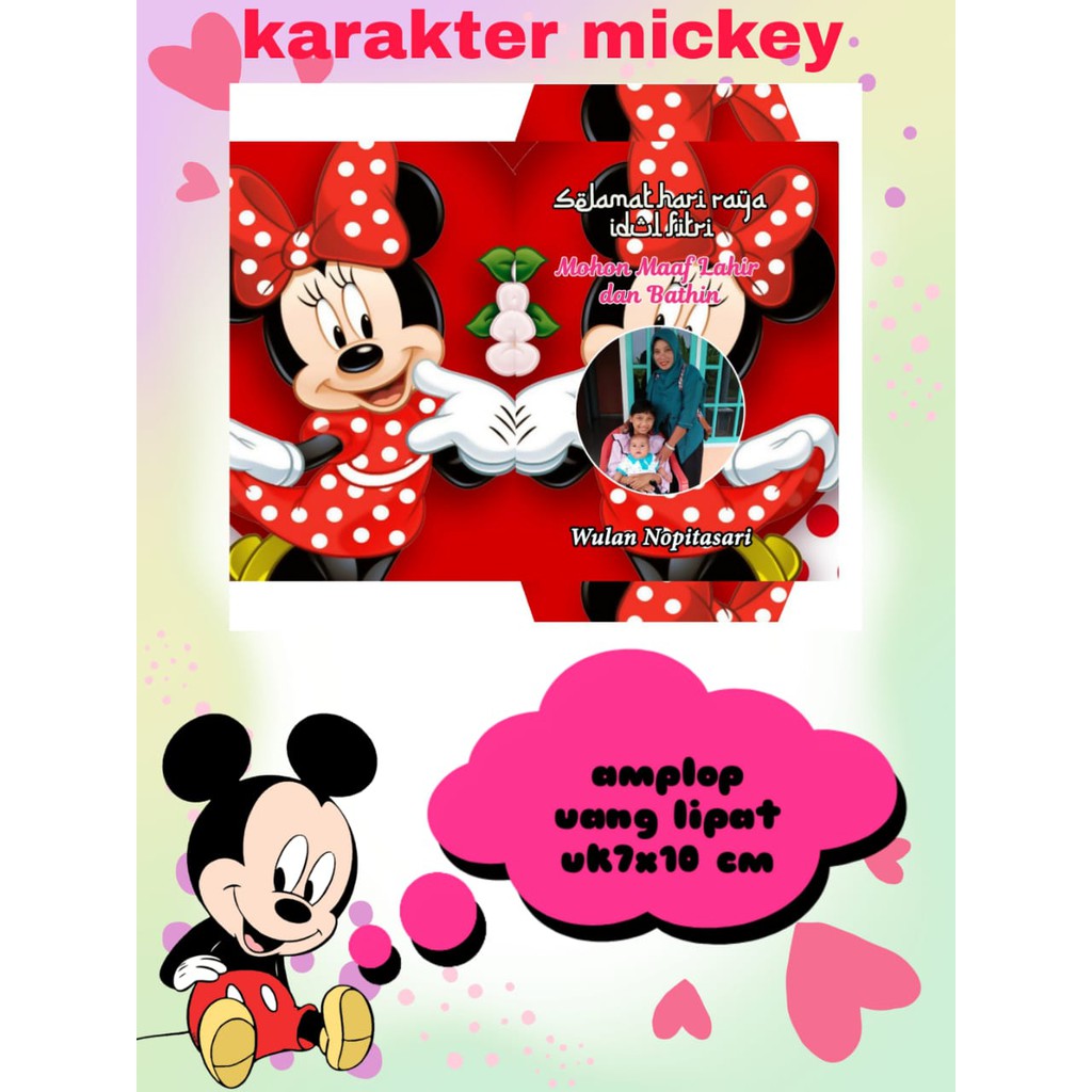 Custom Name And Photo Eid Envelopes/ Thick HVS Eid Envelopes/Character ...