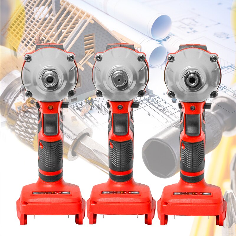 Cordless Brushless Electric Wrench Impact Wrench Socket Wrench Li-ion ...