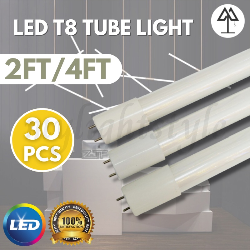 [30pcs Promo!] 2FEET 4FEET T8 LED TUBE 2FT 4FT 11W 18W 20W 22W 32W 35W LED T8 LAMPU PANJANG 4 ...