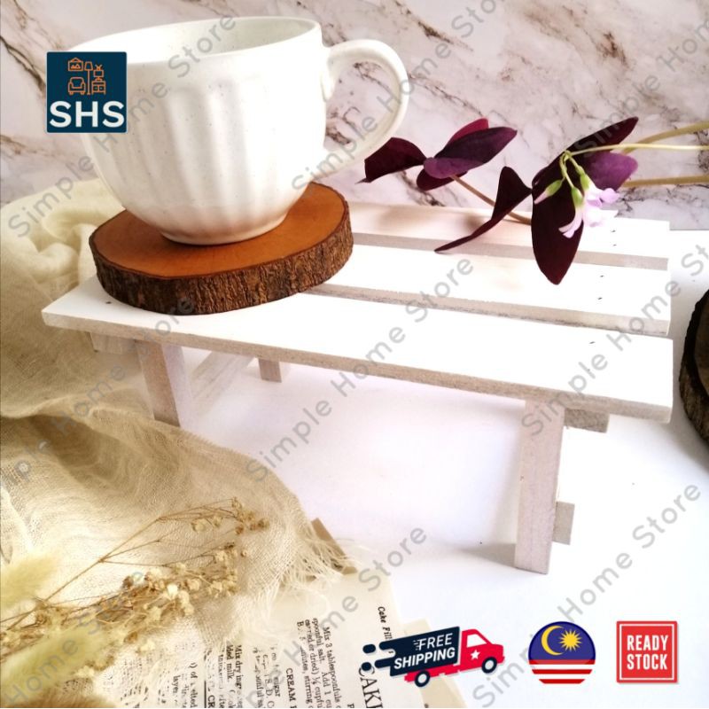Wooden table bench stand display rack meja kerusi bangku kayu pokok ...
