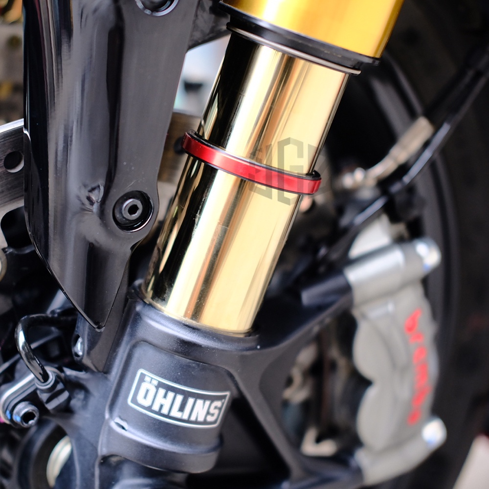 42-48mm DUKE Motorcycle CNC Shock Absorber Auxiliary Adjustment Rubber ...