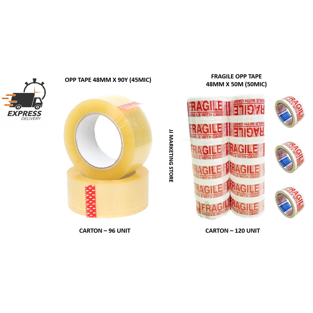 OPP Tape / Fragile Tape High Quality Clear Transparent Cellophane ...