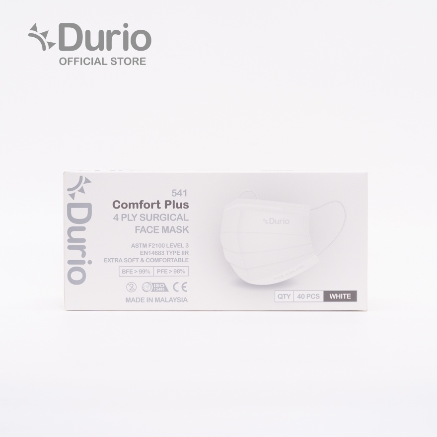 Durio 541 Comfort Plus 4 Ply Surgical Face Mask (40 Pcs) | Shopee Malaysia