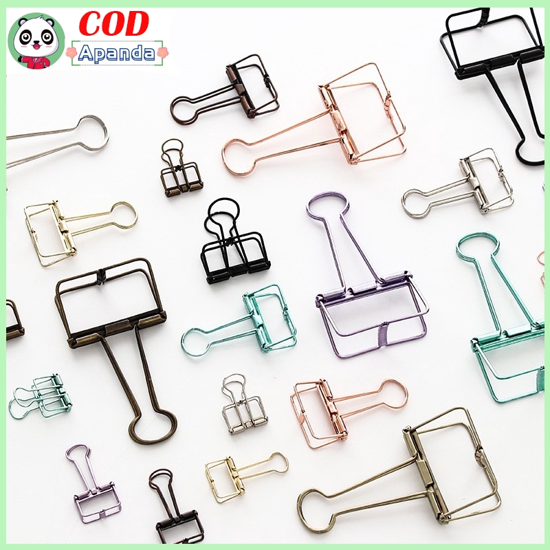 8 Colors 3 Sizes Ins Colors Gold Sliver Rose Green Purple Binder Clips ...