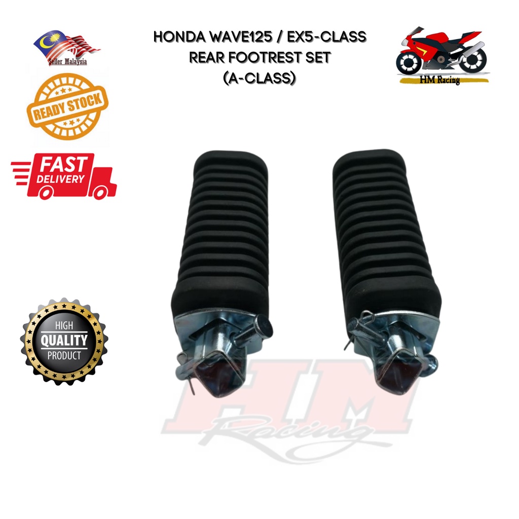 HONDA WAVE125 / EX5-CLASS / WAVE100 - REAR FOOTREST SET (A-CLASS) TAPAK ...