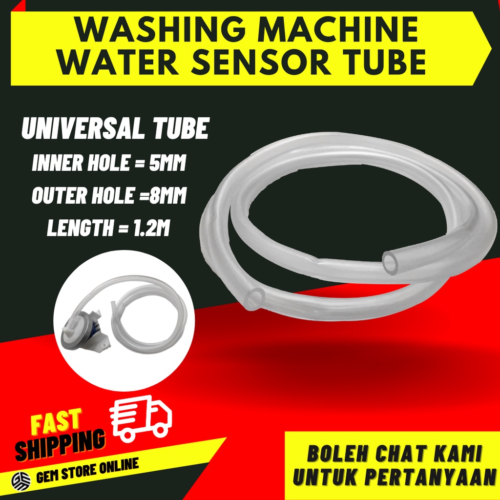 UNIVERSAL WASHING MACHINE WATER LEVEL SENSOR TUBE / TUBE SENSOR MESIN ...