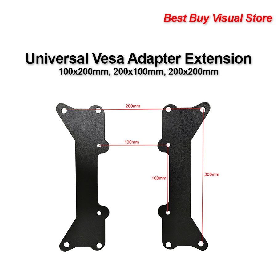 Universal Vesa Adapter Extension Bracket 200x200mm, 100x200mm ...