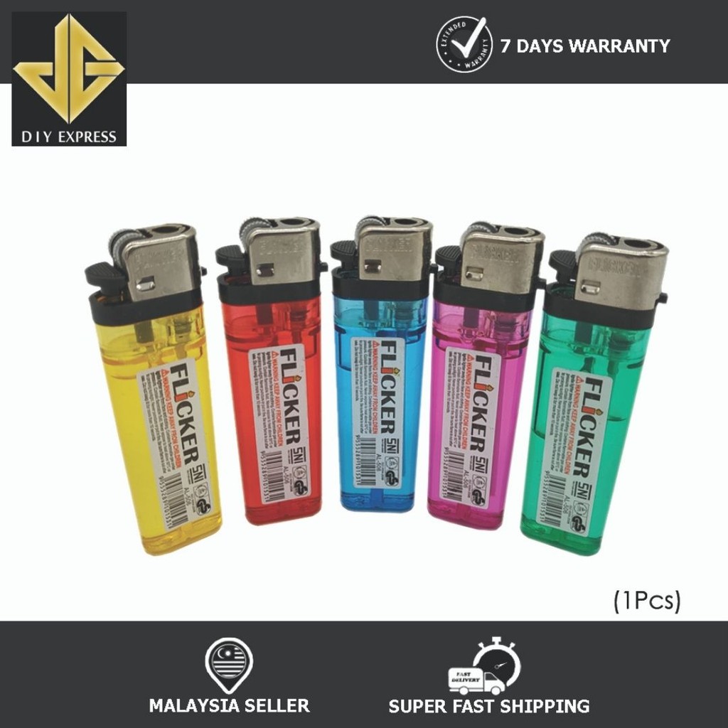 Flicker Disposable Gas Lighter/Pemetik Api Gas Flicker [1Pcs] | Shopee ...