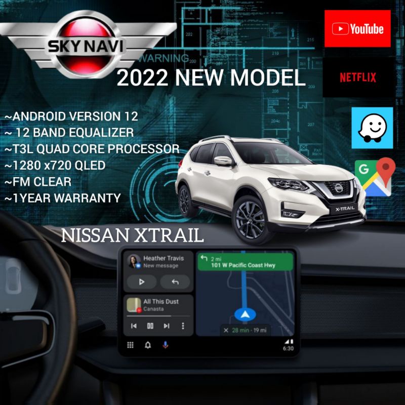 NISSAN XTRAIL 2014-2020 SKY NAVI T3L HIGH SPEC CAR ANDROID PLAYER | Shopee Malaysia