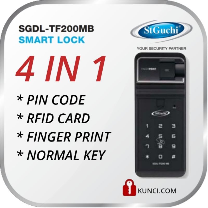 ORIGINAL ST GUCHI DIGITAL SMART RIM LOCK SGDL-TF200MB | Shopee Malaysia
