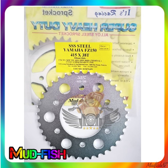 SSS YAMAHA Y15ZR, FZ150 415 Steel SPROCKETS (SILVER) | Shopee Malaysia