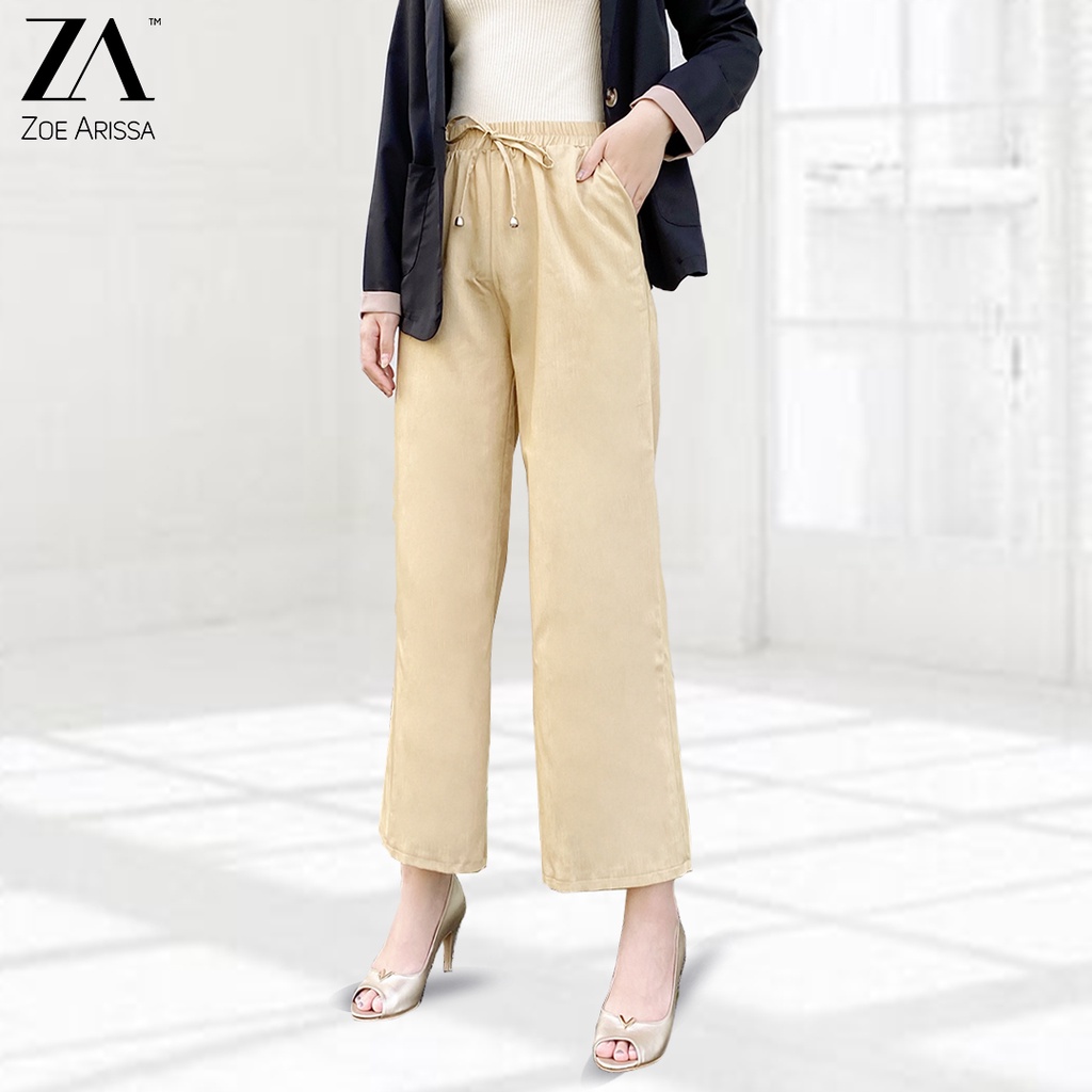 ZOE ARISSA SELUAR MUSLIMAH WOMEN PANTS STRAIGHT CUT Seluar Cotton Plain ...