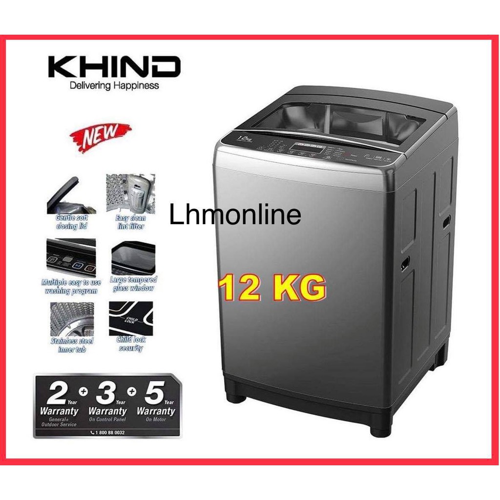 KHIND MIDEA 10.5KG / 12KG / 12.5KG / 16KG FULLY AUTO WASHING MACHINE ...
