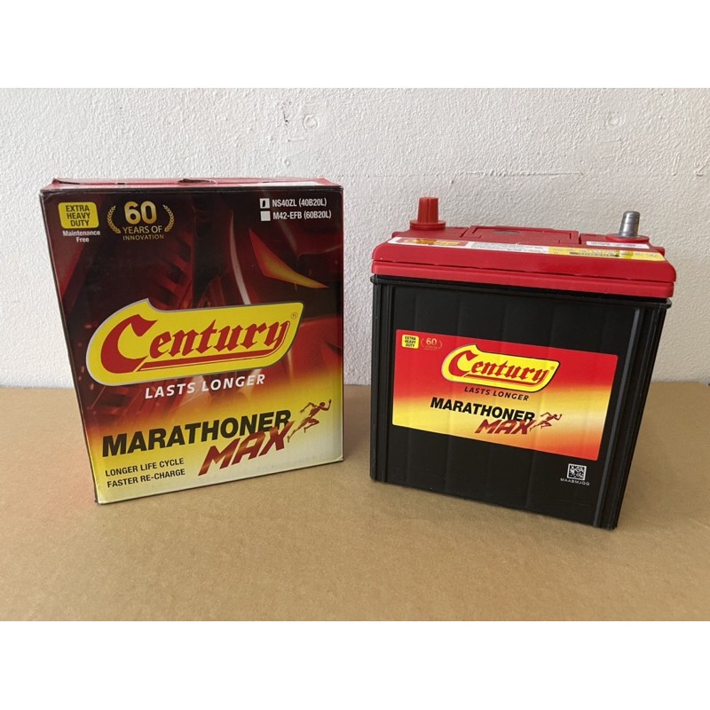 CENTURY NS40ZL (40B20L) MARATHONER MAX MF CAR BATTERY | Shopee Malaysia