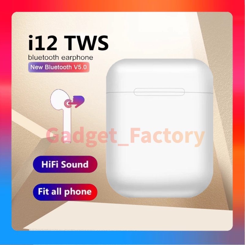 Original TWS i12 Wireless earphone Bluetooth Colorful HiFi Sports TWS ...