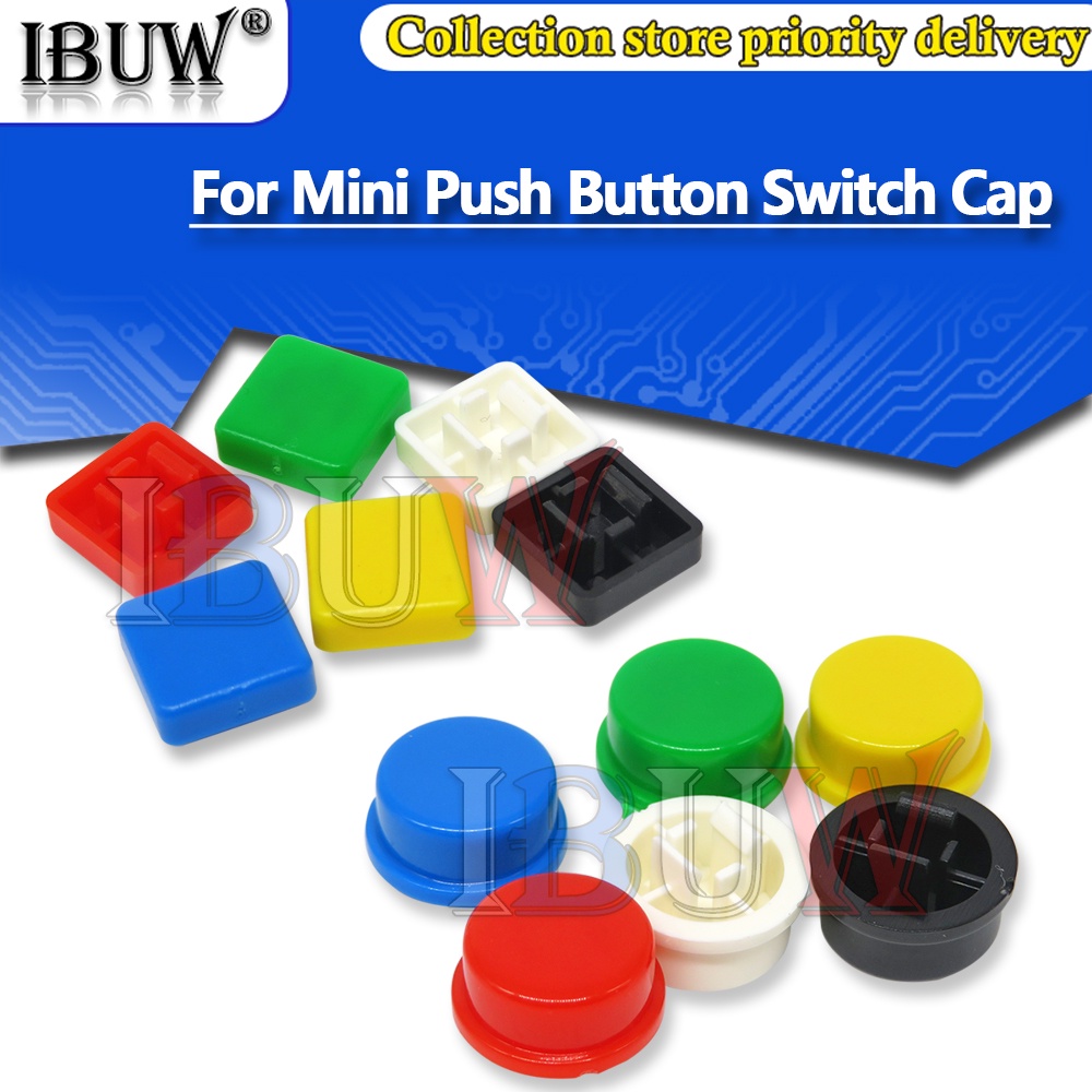 20PCS For PCB Momentary Tactile Tact Mini Push Button Switch Module DIP 4PIN Round Cap A14 A24 ...