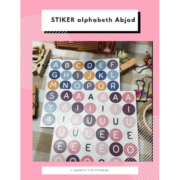Sticker Set Alphabet Aesthetic Journal Deco cute kawai dot | Shopee ...