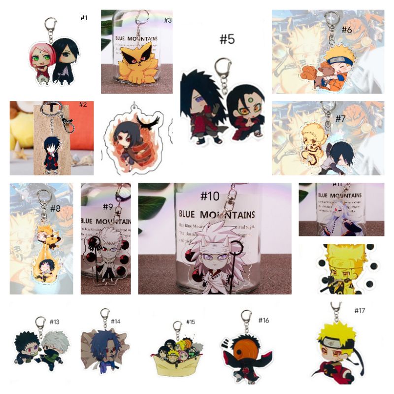 🇲🇾 Keychain Naruto Akatsuki Itachi Sasuke Obito Pain Madara Kaguya ...