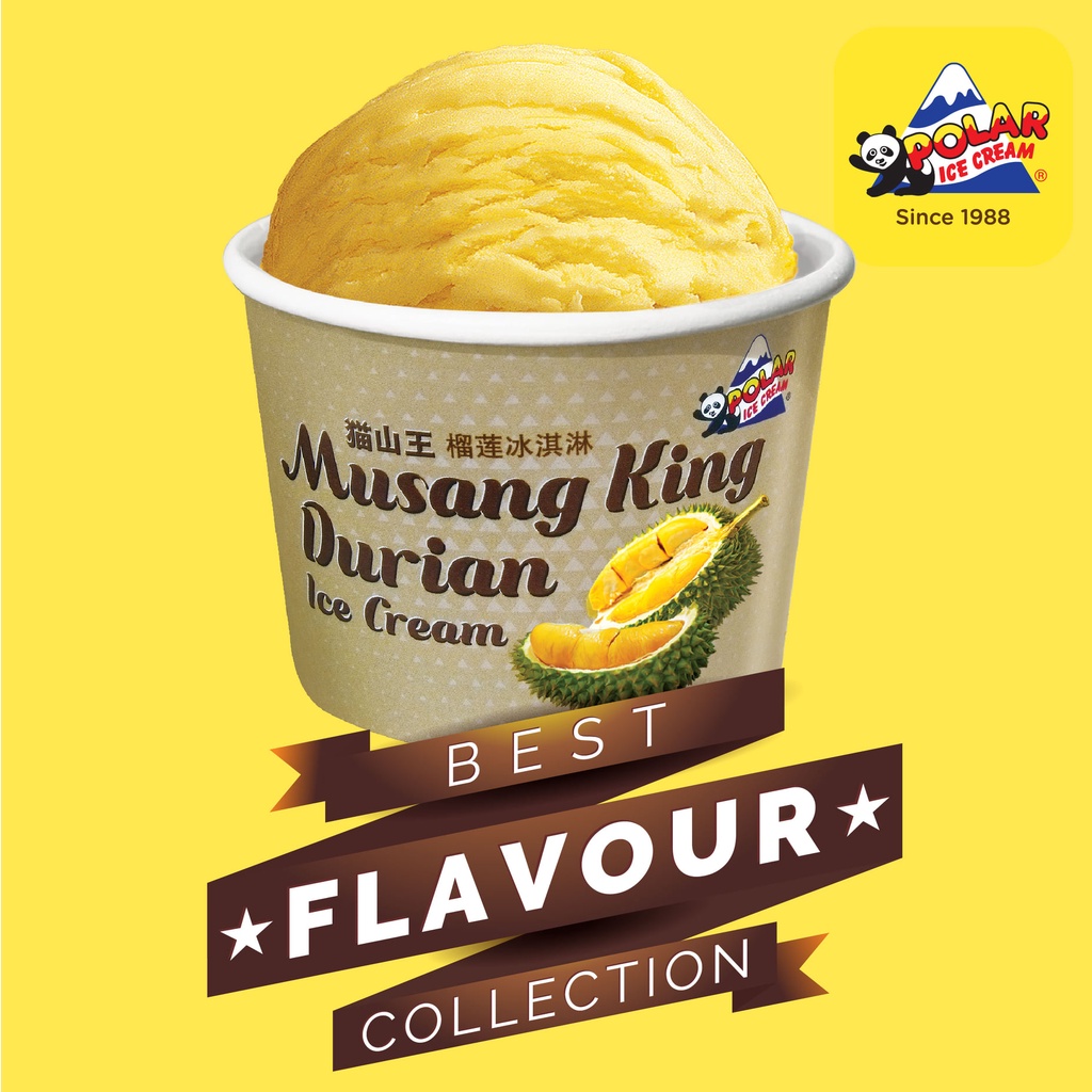 Polar Musang King 125ml cup Ice Cream - 8 cups (Klang Valley Only ...