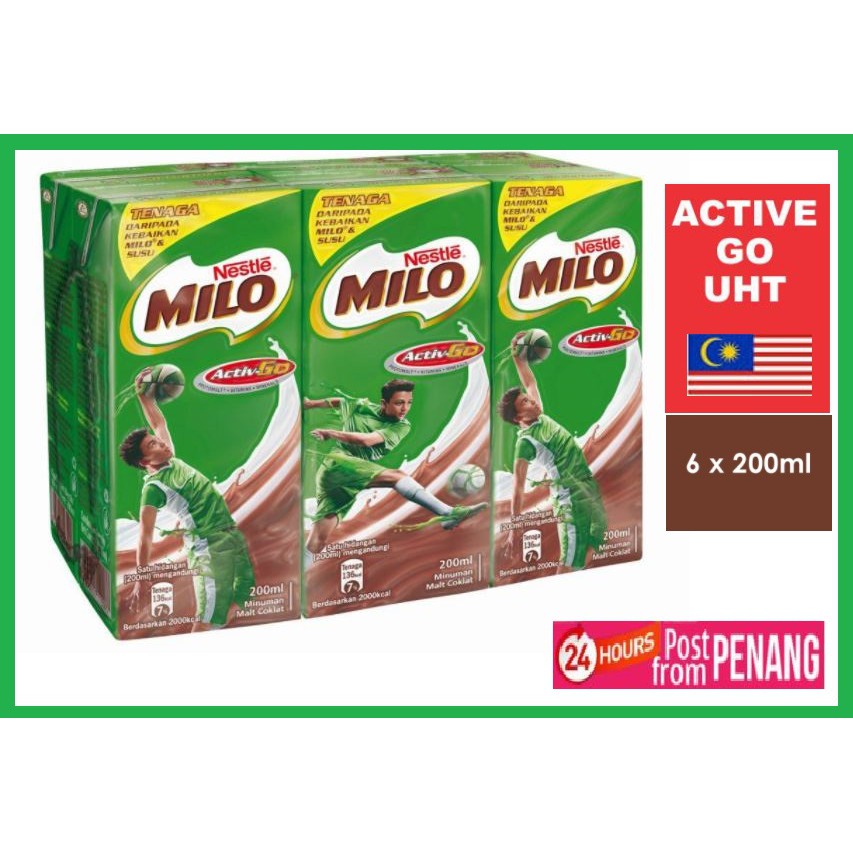 MILO Activ-Go UHT (200ml each) - 6 Packs | Shopee Malaysia