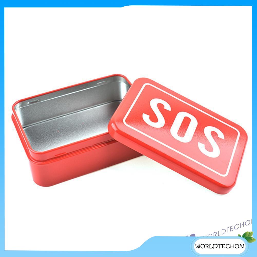 Mini Iron Outdoor Camping SOS Survival Storage Kit for First Field Aid ...