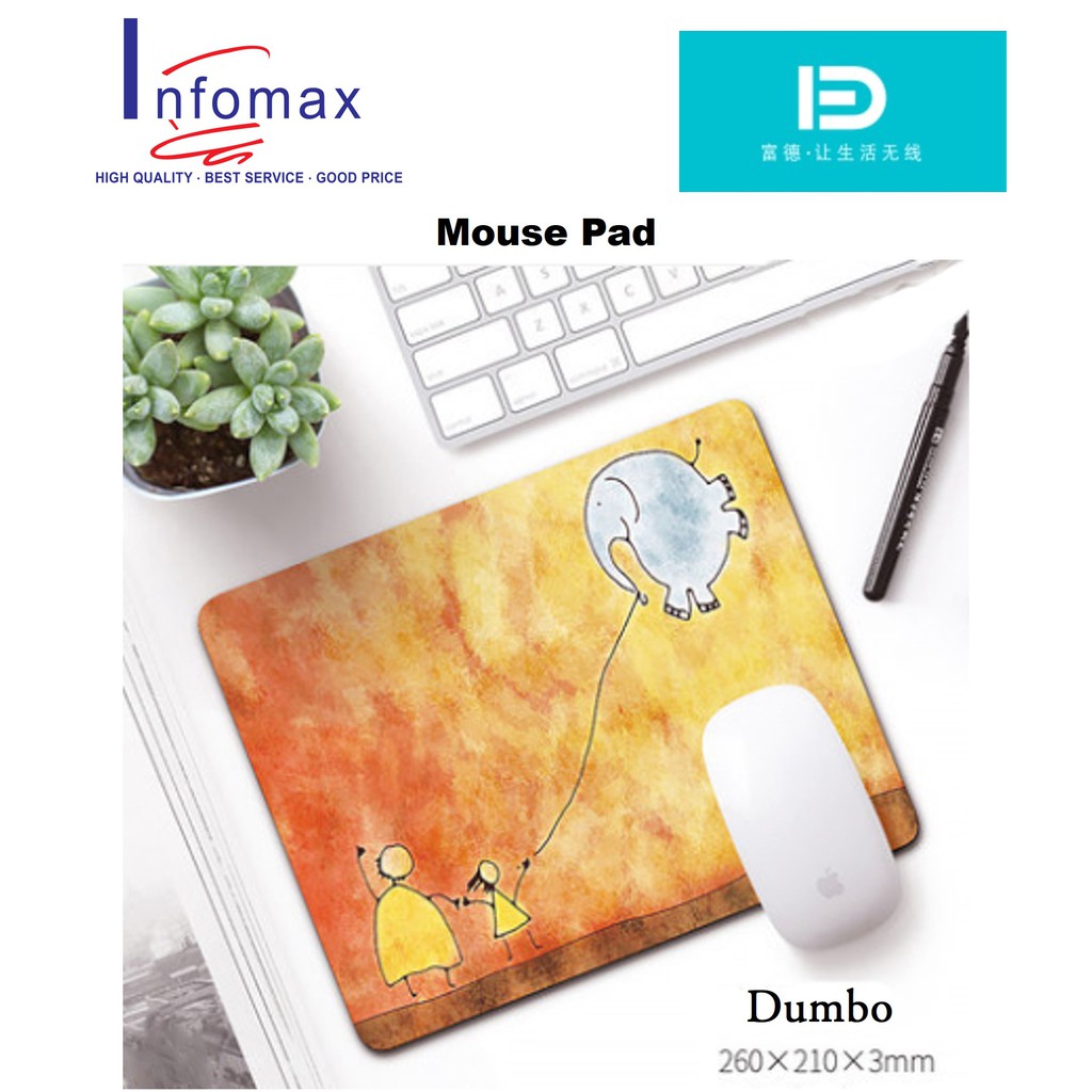 [READY STOCK] Mouse Pad with Cute Animal Cartoon Colorful Floral ...
